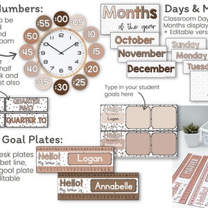 SPOTTY NEUTRALS Classroom Decor Bundle | B+W Neutrals | Ombré and ...