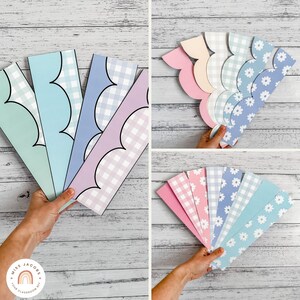 Bulletin Board Borders Daisy Gingham Pastels Classroom Decor Printable ...