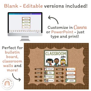 Woodland Classroom Job Chart Forest Animals Theme, Editable Nature ...