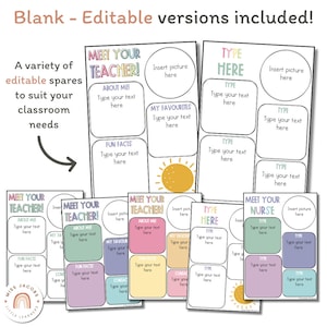 Meet the Teacher Templates | Simple Pastels | Editable - Etsy