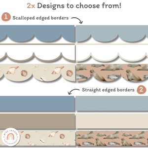 Bulletin Board Borders | Modern Ocean Classroom Decor | Printable ...