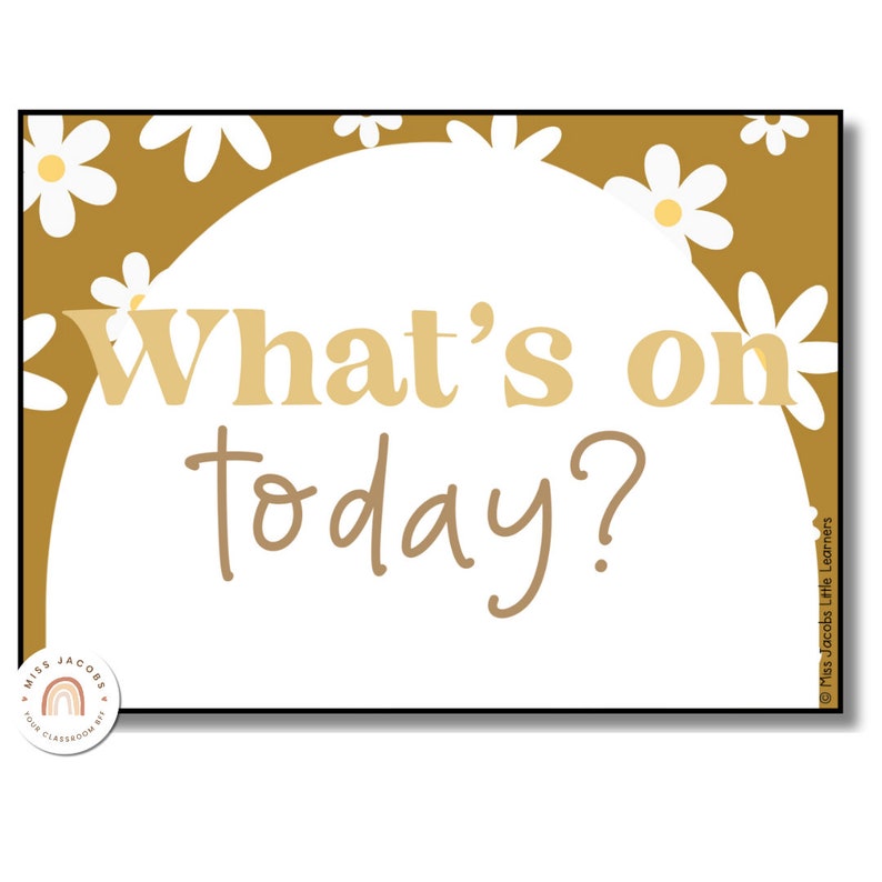 Daisy Visual Timetable for Kids, Editable Classroom Visual Schedule ...