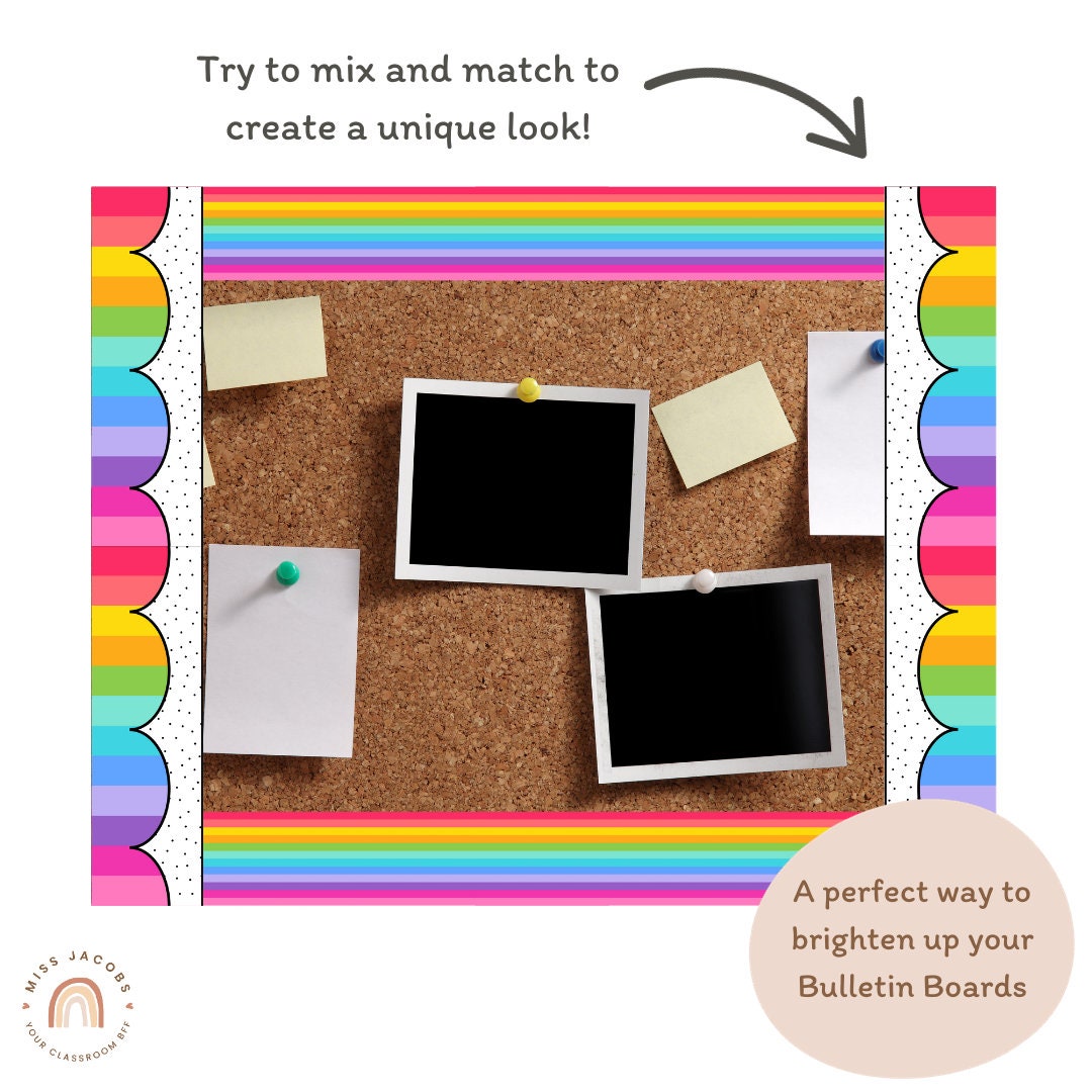 Bulletin Board Borders | Spotty Brights Classroom Decor | Printable ...