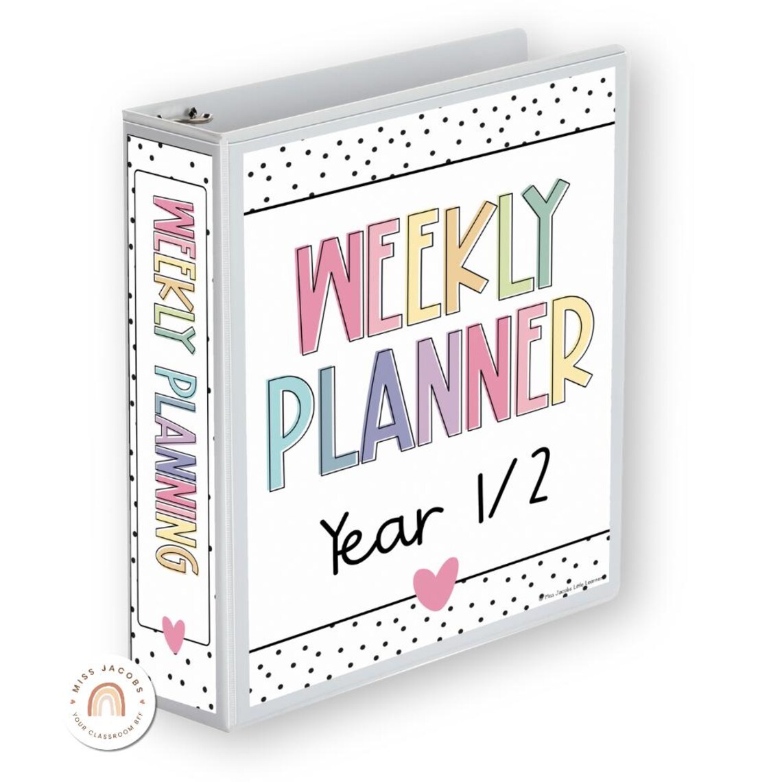 Binder Covers and Spines | SPOTTY PASTELS Classroom Decor | Editable - Etsy
