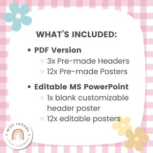 Classroom Rules Posters for Classroom Management Daisy Gingham Pastel ...