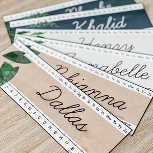 Boho Plants Student Desk Plates | Editable Rustic Classroom Decor - Etsy