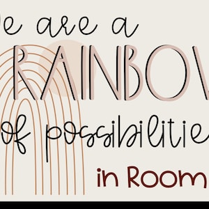 BOHO VIBES Door Display | Affirmation Station | Editable | Desert ...