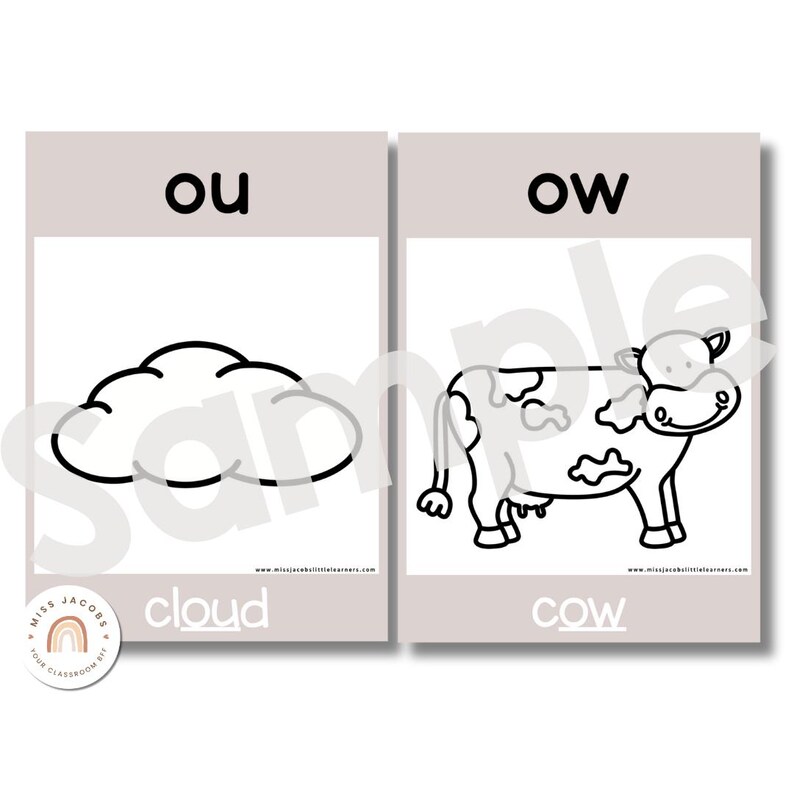 Calming 12 Packs English Posters, Speaking Reading Writing Language ...