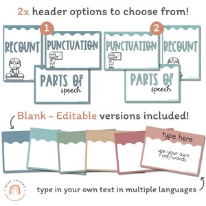 English Posters Bundle Reading and Writing Strategies Cute Sea Life ...