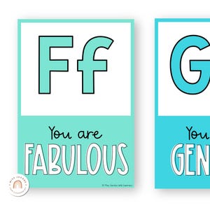 Bright Affirmation Alphabet Posters, Editable Affirmation ABC Poster ...