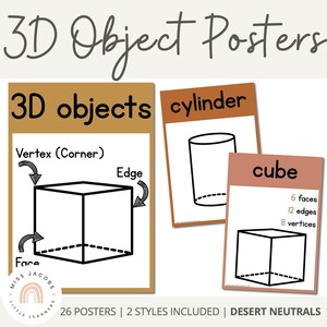 DESERT NEUTRAL Math Posters Bundle Boho Color Palette Neutral Classroom ...
