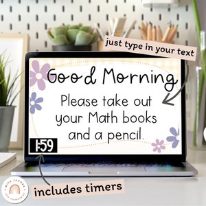 Morning Meeting Slides | Google Slides With Timers | Daisy Gingham ...