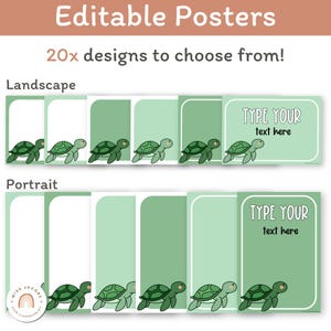 Sea Turtle Classroom Essentials Decor Bundle, Editable Teacher Must ...
