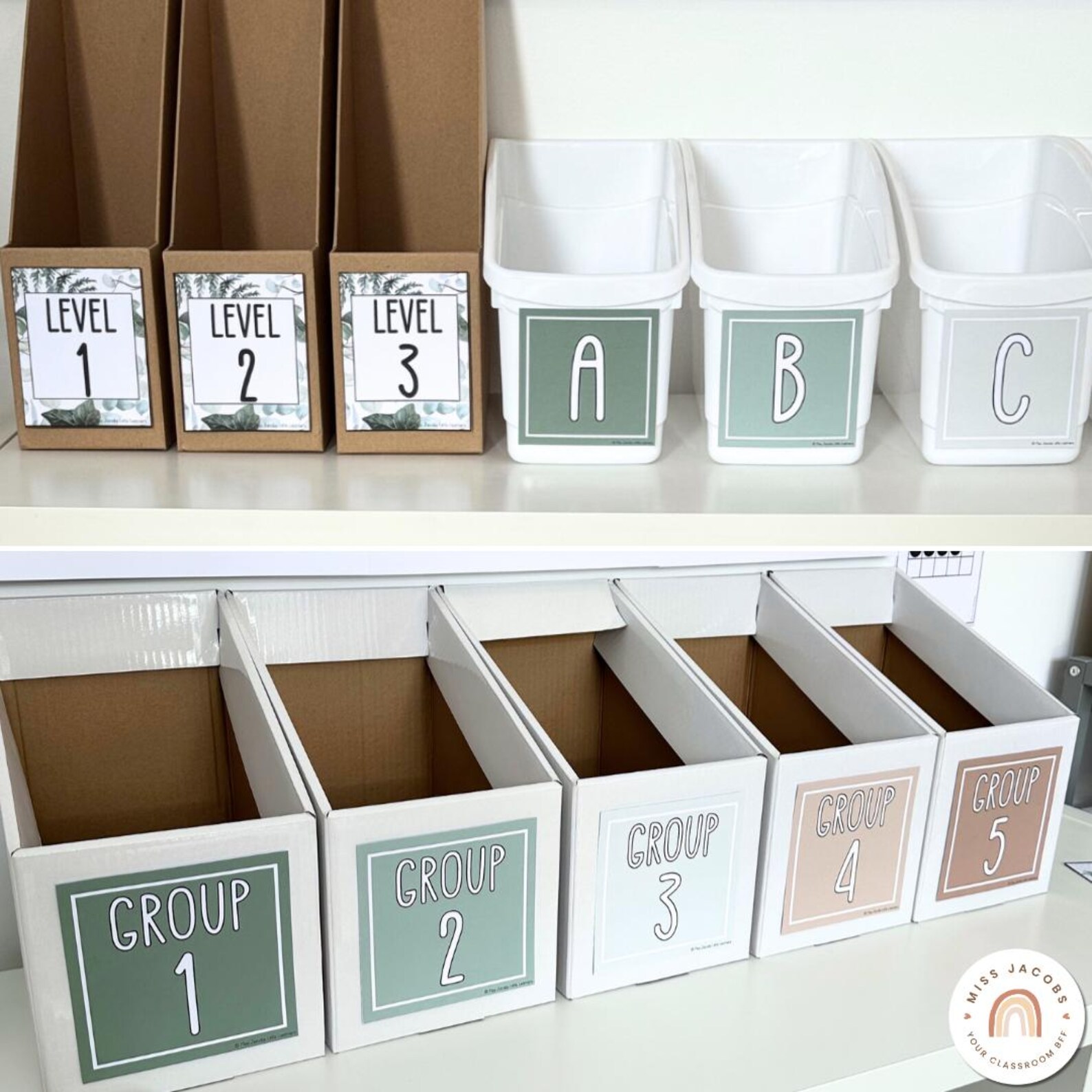 Editable Classroom Labels, Modern Botanical Name & Supply Tags, Tray ...