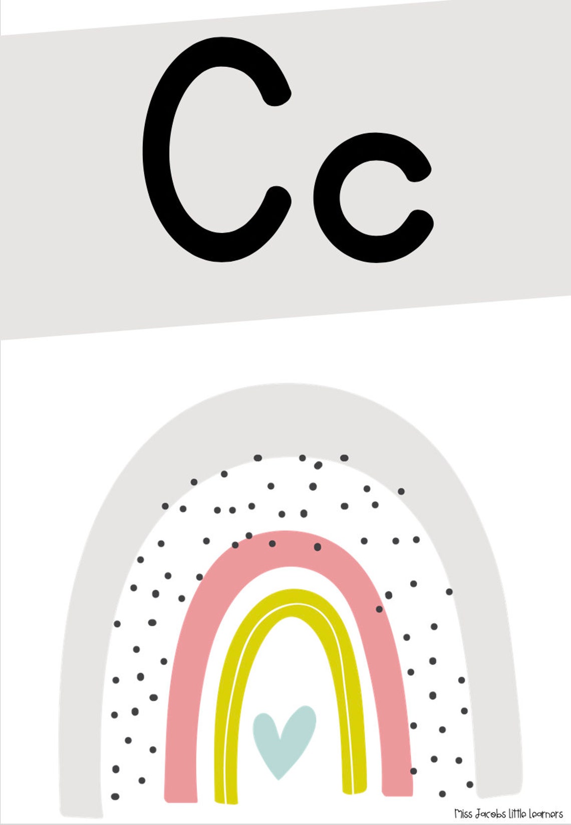 MODERN RAINBOW Alphabet Posters Editable Calm Colors | Etsy