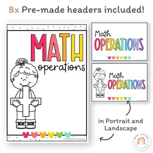 Math Operations Posters | RAINBOW BRIGHTS Classroom Decor - Etsy