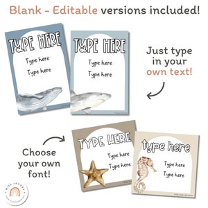 Reading Group Organizers & Labels | Modern Ocean Classroom Decor ...