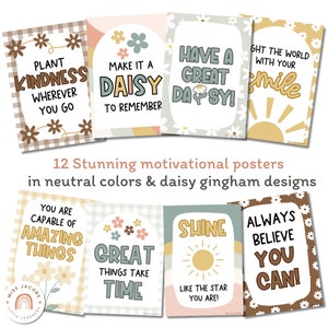 Motivational Classroom Posters | Growth Mindset Bulletin Board | Daisy ...
