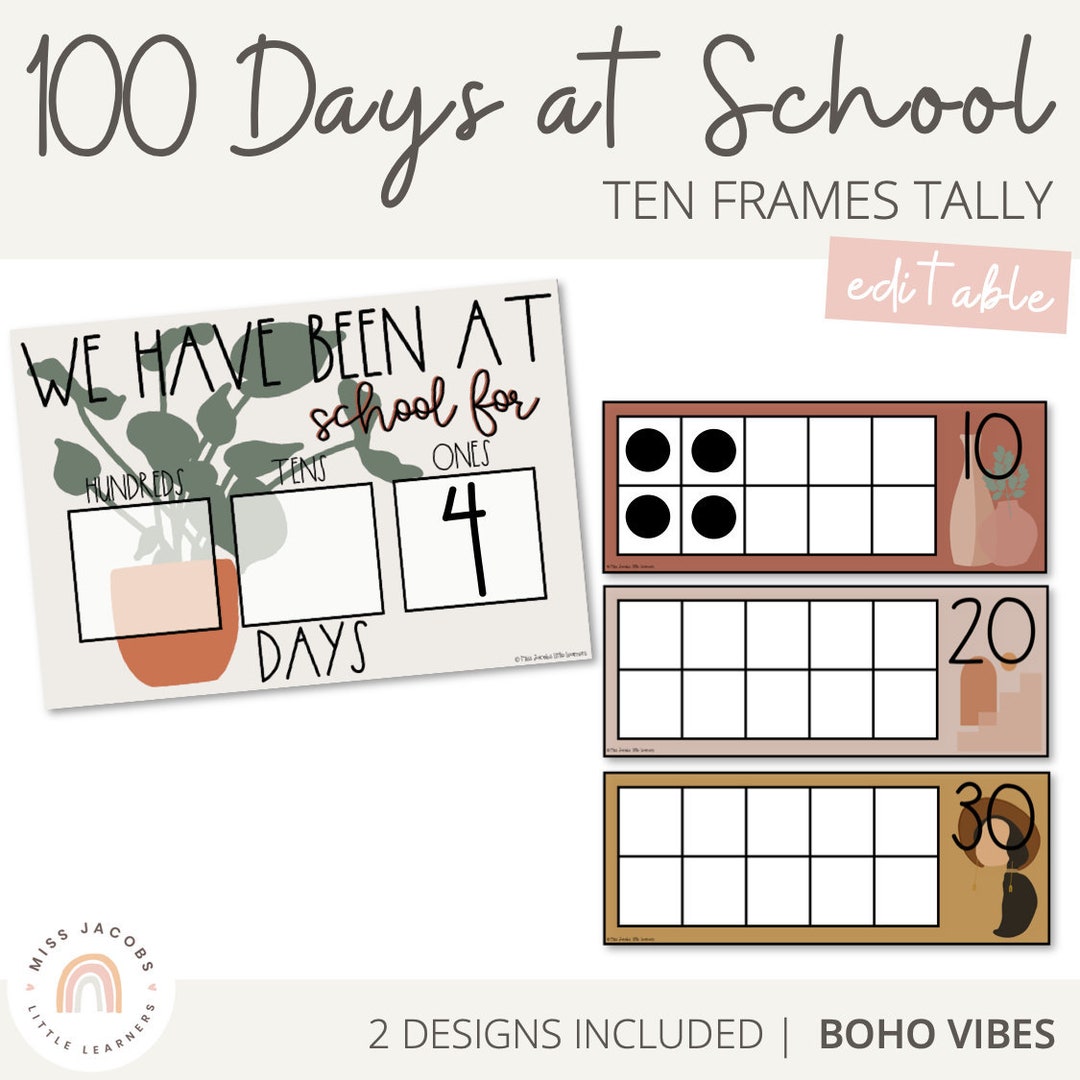 BOHO VIBES Days at School Tally Display | Desert Neutral Classroom ...