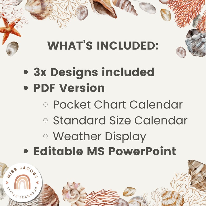 Classroom Calendar & Weather Pocket Chart Display | Modern Ocean ...