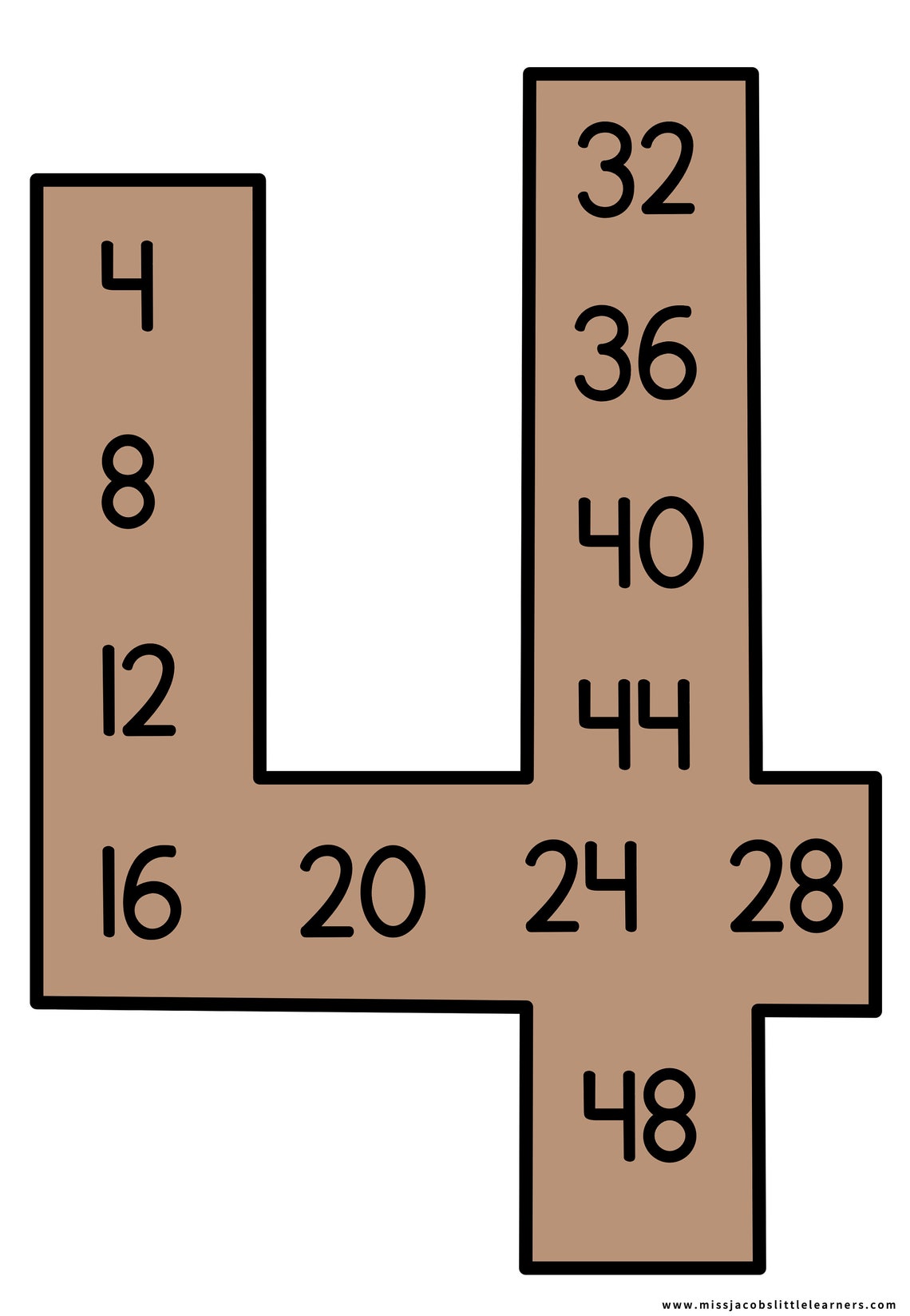 DESERT NEUTRAL Skip Counting Large Number Display | Boho Vibes ...