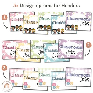 Classroom Jobs Display | Daisy Gingham Pastels Classroom Decor ...