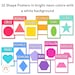 Shape Posters | Modern Simple Brights | Rainbow Classroom Decor ...