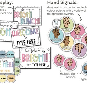 SPOTTY PASTELS Classroom Decor Bundle Muted Rainbow Decor Editable - Etsy