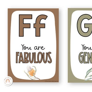 Affirmation Alphabet Posters Australiana Theme, Printable Australian ...
