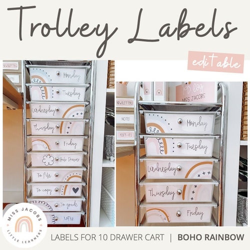Neutral Boho Teacher Toolbox Drawer Labels EDITABLE - Etsy