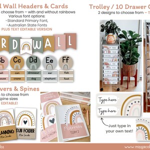 BOHO RAINBOW Classroom Decor Bundle Editable Neutral - Etsy