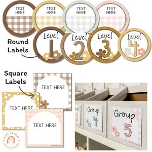 Classroom Supply Labels and Student Name Tags Bundle Daisy - Etsy