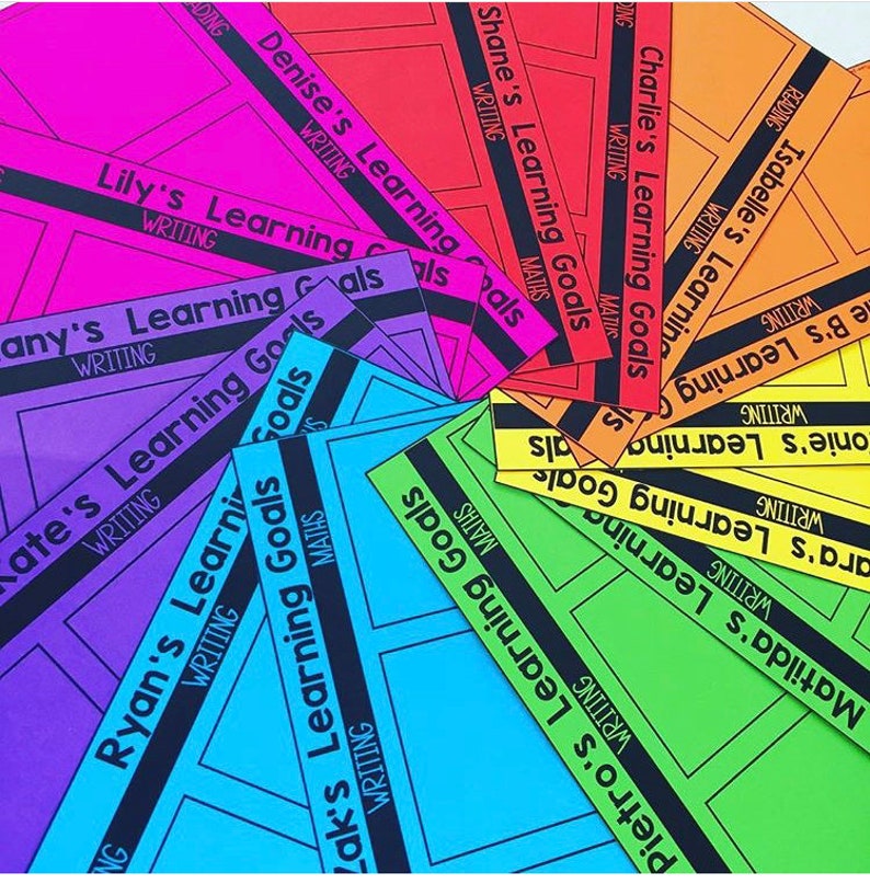 Student Goals Mat | Editable - Etsy