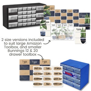 Modern Boho Plants Teacher Toolbox Labels | Editable Rustic Neutral ...