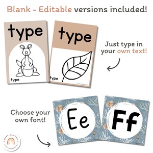 Alphabet Posters | Modern Ocean Classroom Decor | Editable - Etsy