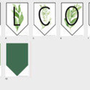 BOTANICAL Bulletin Board Signage Botanical Bunting | Etsy