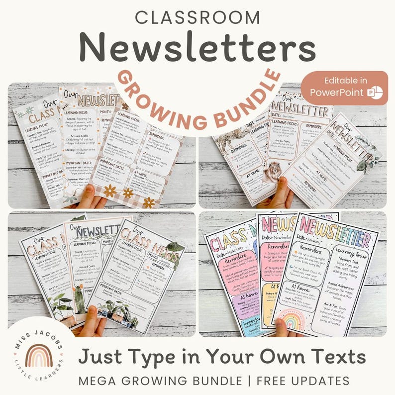 Class Newsletter Templates Mega Bundle - Etsy