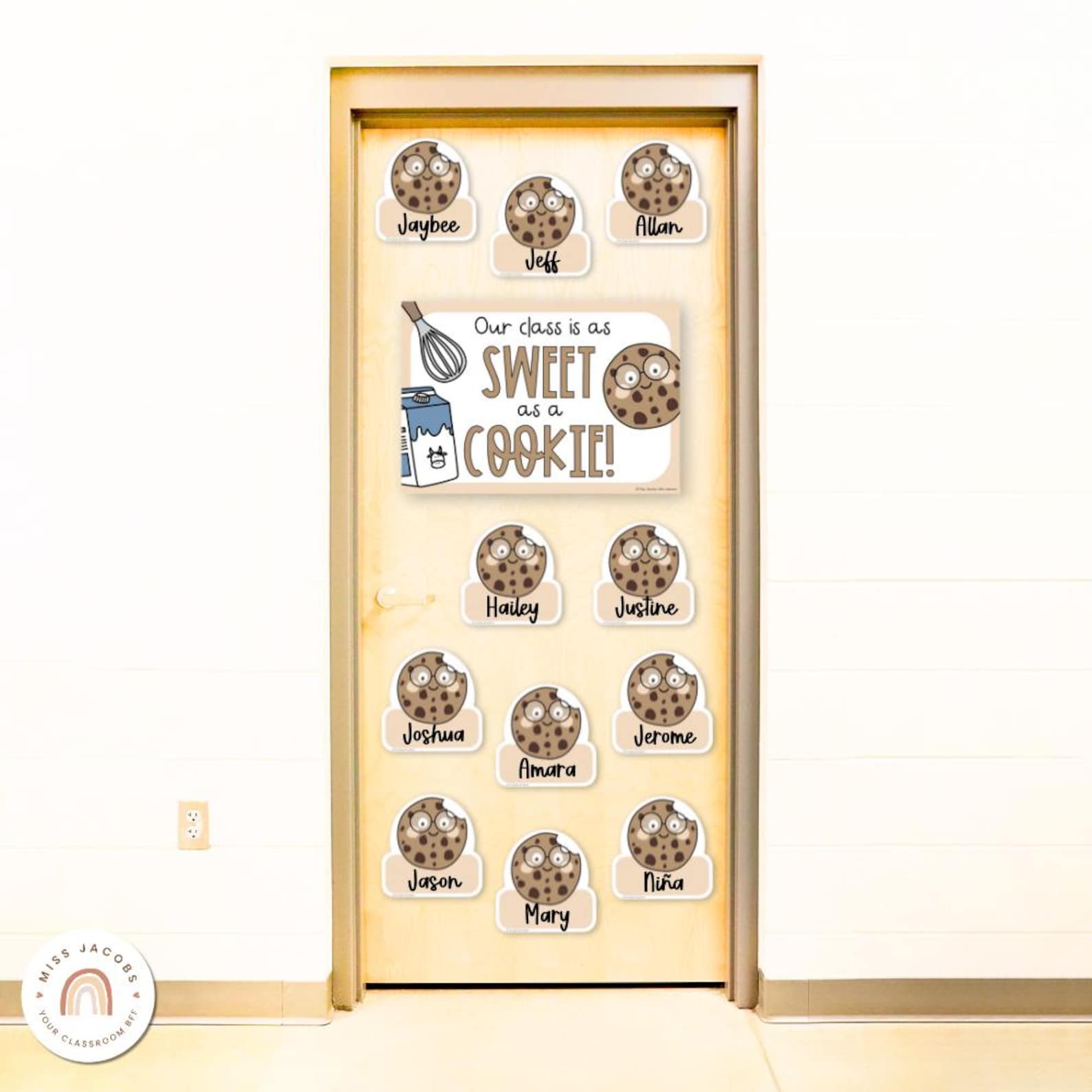 Cookie Door Display for Classroom, Editable and Printable Welcome ...