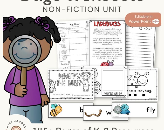 Bugs and Insects Spring Unit - Perfect for Distance Learning - Etsy