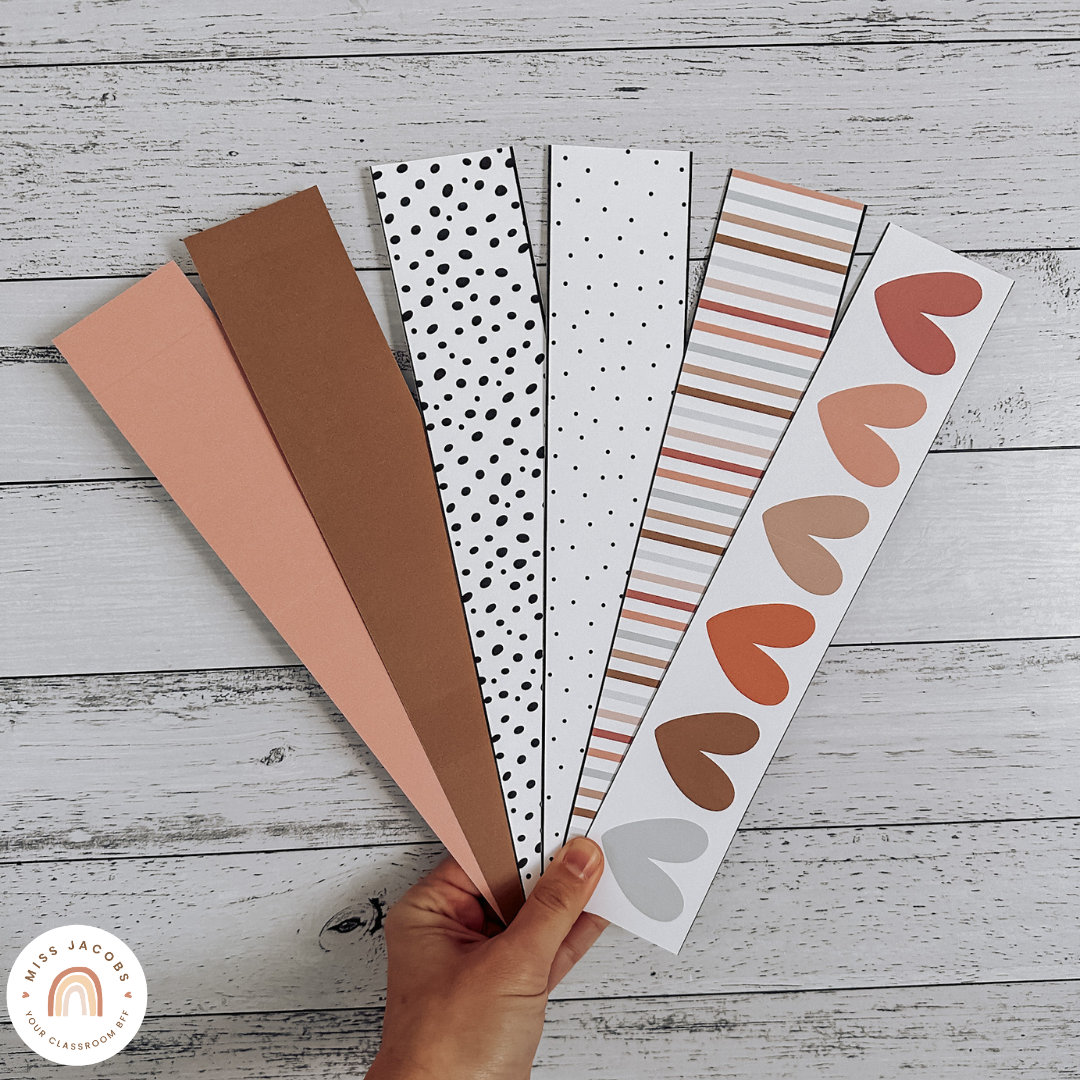 Bulletin Board Border, Boho Vibes Printable Bulletin Board Kit Borders ...