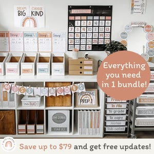 SPOTTY BOHO Classroom Decor Bundle | Boho Classroom Decorations | Boho ...