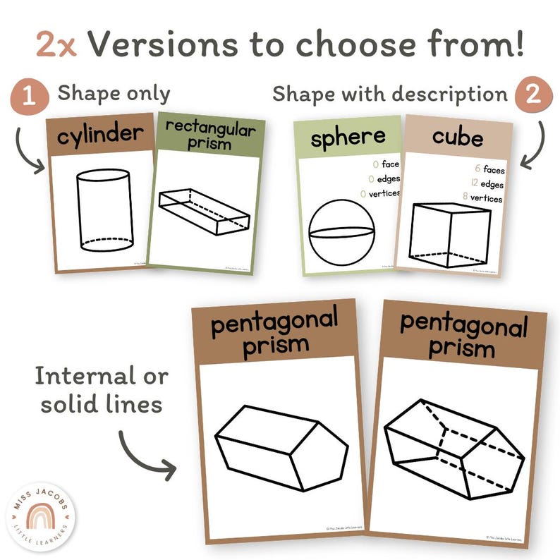 Woodland 3D Shape Posters, Editable Object Shapes Anchor Chart Math ...