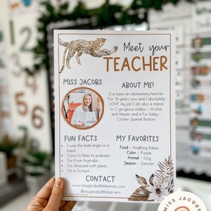 Meet the Teacher | MODERN JUNGLE | Editable Classroom Decor - Etsy