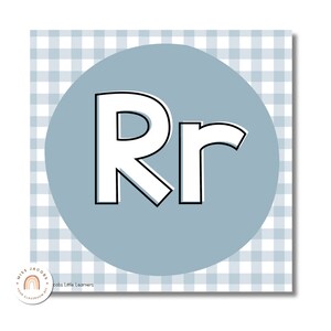 Alphabet Posters | Daisy Gingham Pastels Classroom Decor | Editable - Etsy