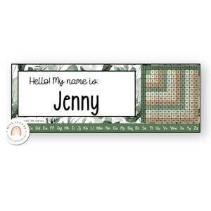Student Desk Name Tags With Goals, Editable Farmhouse Desk Mats With ...