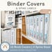 Binder Covers and Spines: Modern Ocean Classroom Folder Covers ...