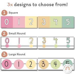 Classroom Number Line Display With Negatives | PASTELS - Etsy