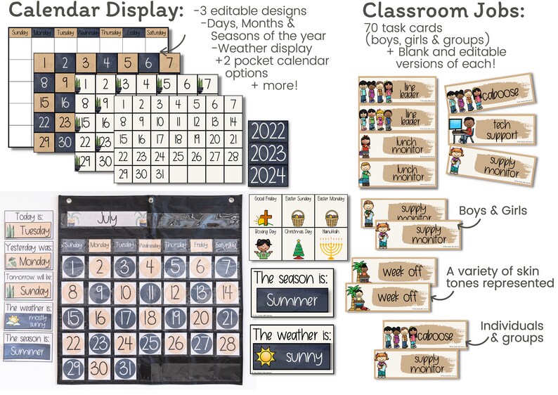 Boho Plants Classroom Decor Bundle Rustic Modern Boho Decor - Etsy