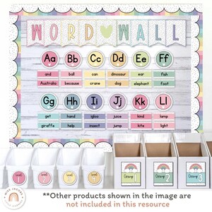 Alphabet Word Wall | SPOTTY PASTELS Classroom Decor | Editable - Etsy