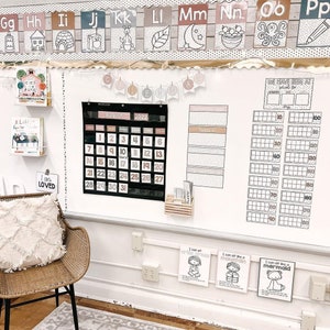 Classroom Calendar and Weather Display SPOTTY BOHO Classroom Deccor ...